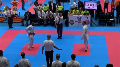 Leon Gordon Vs Belarus Karate England B Team Sanbon Wukf World