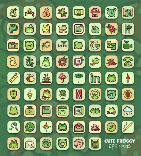 Cute Froggy App Icons Ios Kawaii Frog App Icons Iphone Free