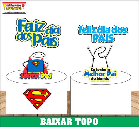 Topo De Bolo Flork Dia Dos Pais Gratuito Para Imprimir Artofit