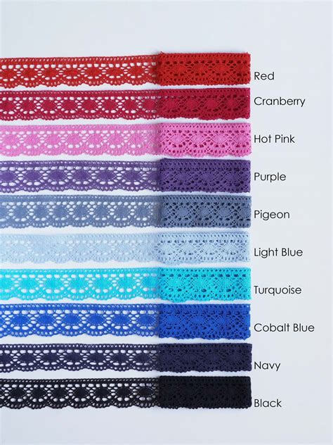 Cotton Crochet Lace Trim By The Yard 1 57 4 Cm For Etsy