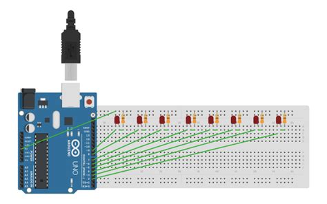 circuit design led control serial monitor tinkercad