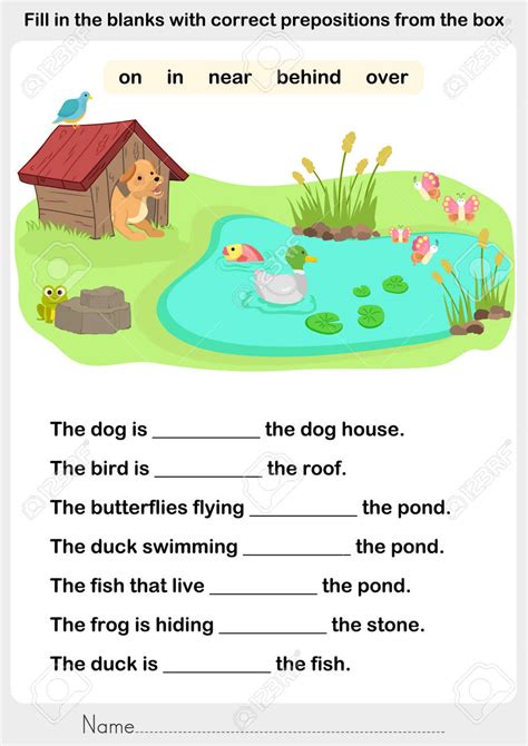 Identifying Prepositions Worksheets K Learning Worksheets Library