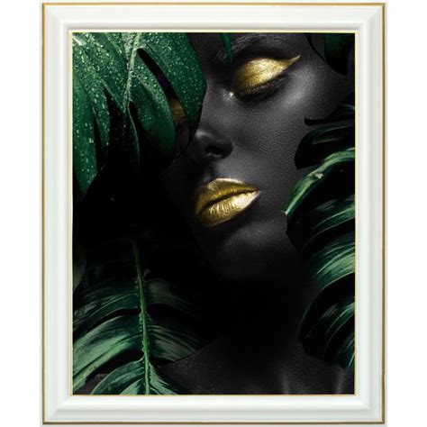 Broderie Diamant Femme Noire 40 X 50 Cm Lartera