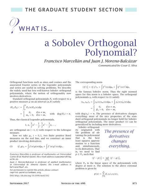 pdf what is a sobolev orthogonal polynomial