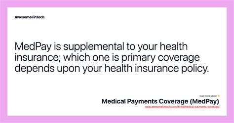 Medical Payments Coverage Medpay Awesomefintech Blog