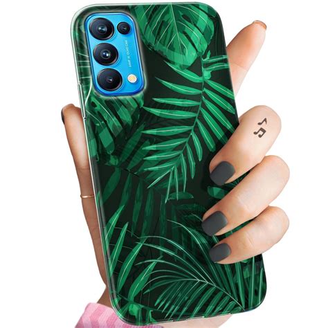 Etui Do Oppo Reno 5 Pro 5G Wzory Liście Liściaste Natura Obudowa