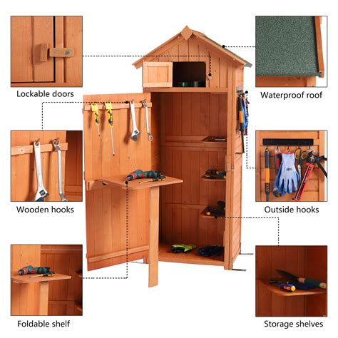 B BAIJIAWEI Garden Storage Shed Garden Tool Storage Cabinet