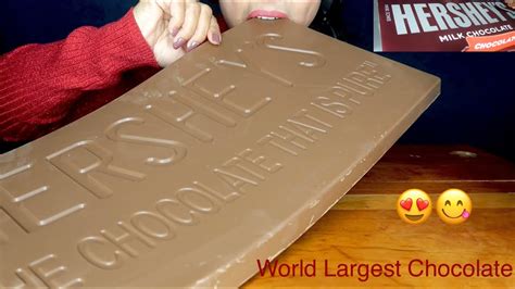 Eating World Largest Chocolate Hersheys World Chocolate Bar