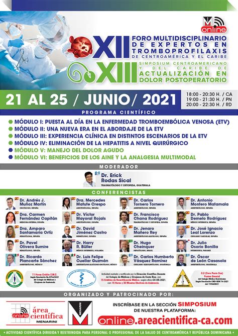 Grupo Menarini Centroamérica y el Caribe XII Foro Multidisciplinario