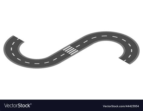 Isometric Road Element For Highway City Street Map