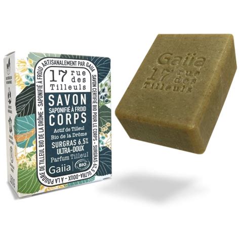 Savon Solide Corps Bio Au Tilleuil Gaiia 120g