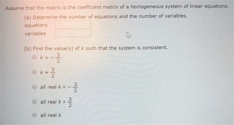solved consider the following matrix a