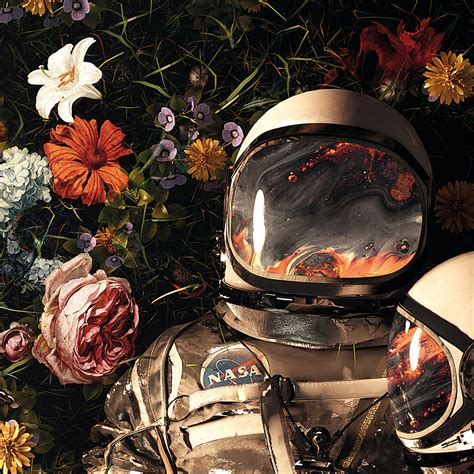Fototapete Astronauten Auf Einer Blumenwiese Nicebleed Wall Art De