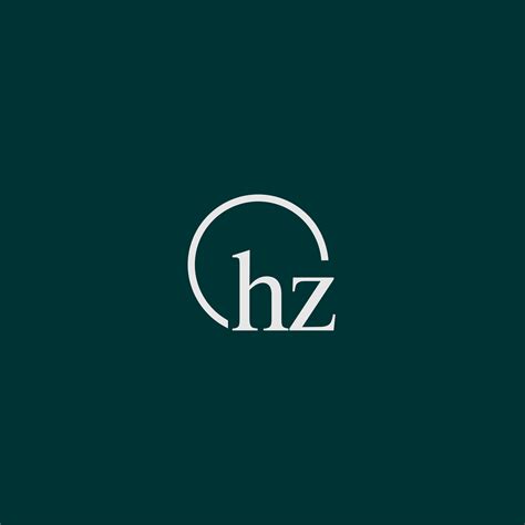HZ Initial Monogram Logo With Circle Style Design 25509609 Vector Art