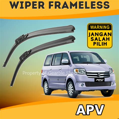 WIPER SUZUKI APV WIPER MOBIL FRAMELESS KARET KACA DEPAN MOBIL SEPASANG