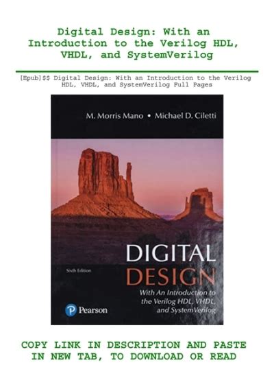 Epub Digital Design With An Introduction To The Verilog Hdl Vhdl