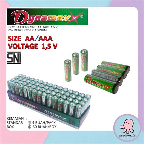 Jual Baterai Dynamax Hijau Ukuran Size AA AAA Battery A2 A3 Batre