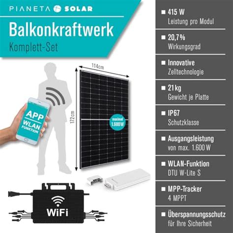 Pianeta Balkonkraftwerk W W Drosselbar Auf W W