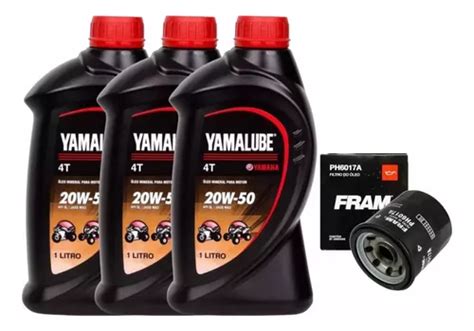 Kit Troca Oleo Filtro Yamaha Yzf R3 Yamalube 20w50 Parcelamento Sem