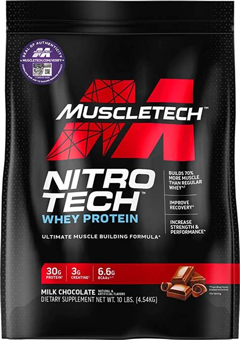 Buy MuscleTech Nitro Tech Whey Protein Milk Chocolate 10lbs From
