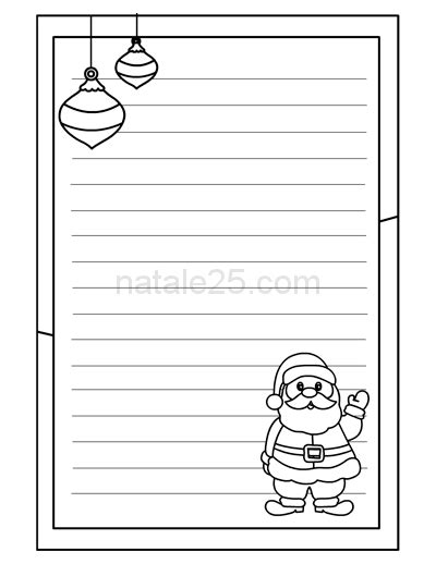Lettera A Babbo Natale Da Colorare Stampare