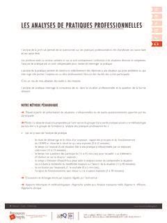 LES ANALYSES DE PRATIQUES PROFESSIONNELLES Les Analyses De Pratiques