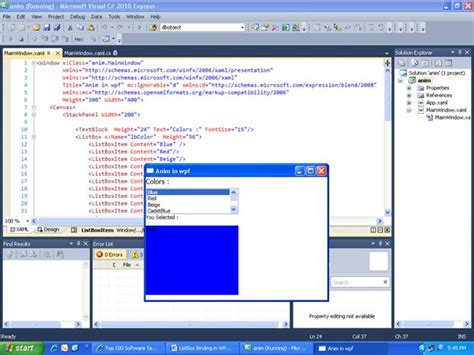 ListBox Binding In WPF