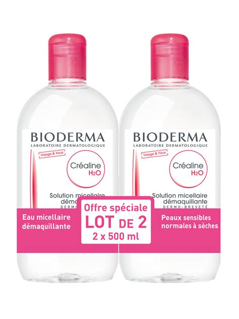 Bioderma Créaline H2O Solution Micellaire 2x500ml