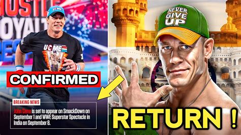 SURPRISE John CENA Coming To INDIA WWE Official Announced CENA