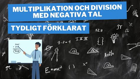 Räkna med negativa tal multiplikation och division YouTube