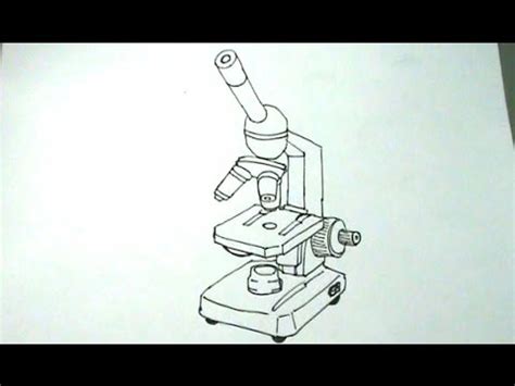 Cómo dibujar un microscopio óptico paso a paso YouTube