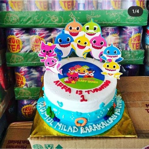 Jual Kue Ultah Ulang Tahun Baby Shark Shopee Indonesia