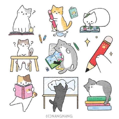 Pin De Joe Moore En Cats Dibujos Bonitos Pegatinas Bonitas