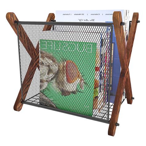 Rebrilliant Mairenn Metal Free Standing Magazine Rack Wayfair