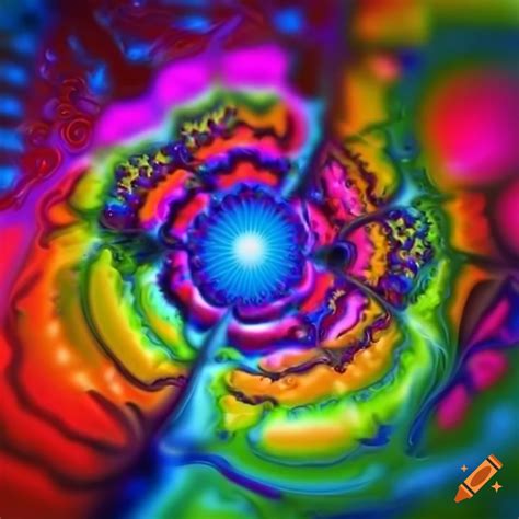 Vibrant Color Splash Fractal Artwork On Craiyon
