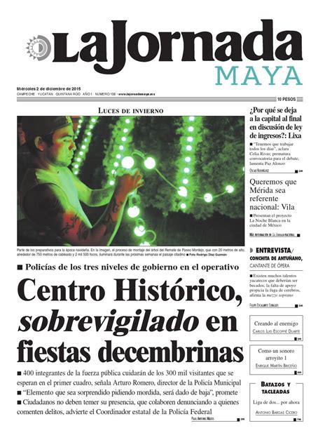 La Jornada Maya Miércoles 2 de diciembre 2015 by La Jornada Maya Issuu