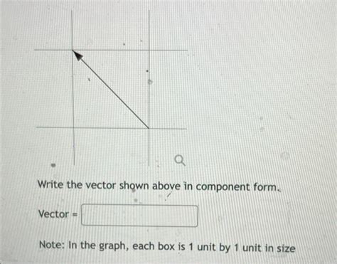 solved write the vector shown above in component form