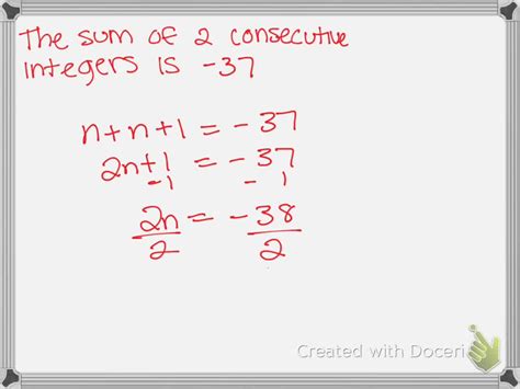 solved in the following exercises solve each number word problem the sum of two consecutive