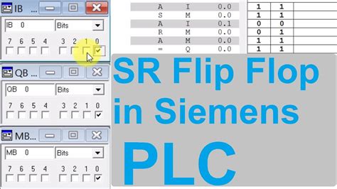 SR Flip Flop In Step7 Siemens PLC YouTube