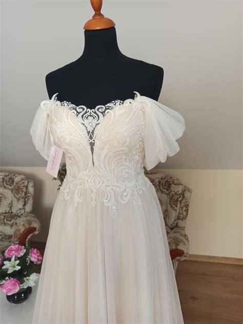 Suknia ślubna Boho rustykalna romantyczna Julia 38 Lublin OLX pl