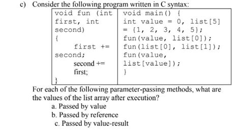 Solved 1 C Consider The Following Program Written In C