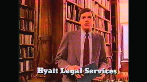 Hyatt Legal Services Ad Shown In 1989 YouTube