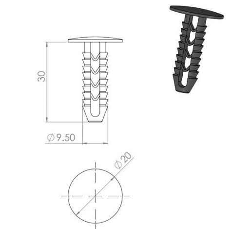 Grampo Presilha Forro Interno Preto Longo Fiat Palio Siena Doblo Ducato