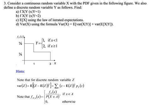 solved 3 consider a continuous random variable x with the
