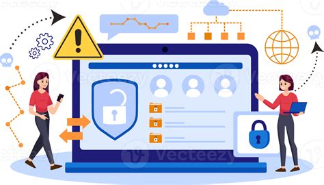 Digital Data Protection Design Illustration Cyber Security