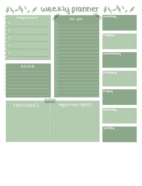 Weekly Planner Notability Gallery Artofit