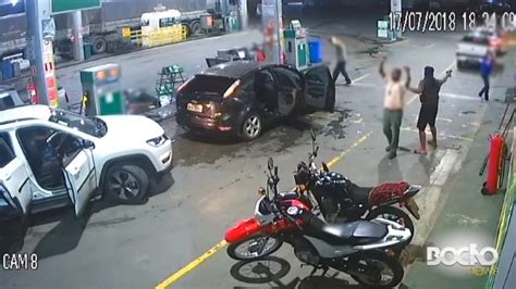 VÍDEO MOSTRA AÇÃO DE BANDIDOS DURANTE ASSALTO A POSTO DE COMBUSTÍVEIS