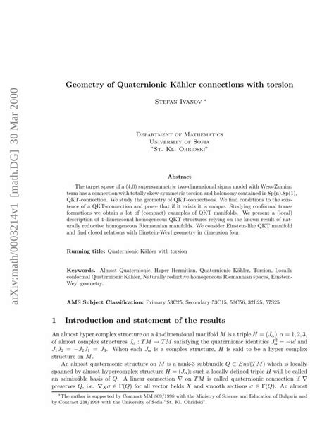 pdf geometry of quaternionic kähler connections with torsion dokumen tips