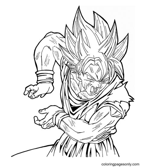Kostenlose Malvorlagen Von Son Goku Zum Ausdrucken