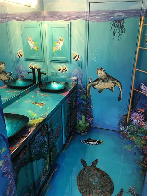 Bathroom Mural Beach Bathroom Decor Beach Bathrooms Beach House Decor Beach Decor Ocean